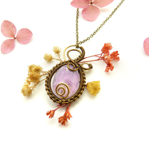 Collier "Fleur de Lupin" ~~ Collection "Nos Jardins Fleuris"