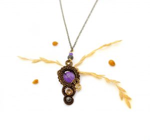 Collier "Fleur de Lupin" ~~ Collection "Nos Jardins Fleuris"
